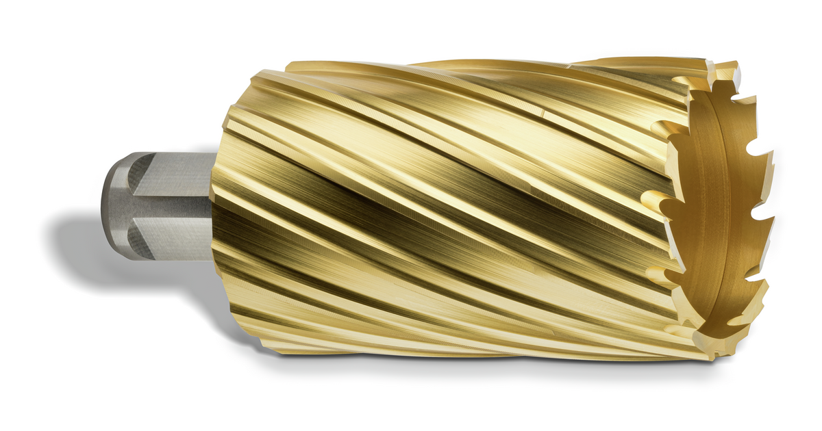 HSS annular cutter, TiN coated with 3/4 straight shank | Tradermax, SA ...